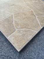 China Anti-slip Wear-resistant Firebrick Grade AAA Moisture-proof Waterproof Beige Stone Style 598x598mm Thickness 12mm Outside Courtyard Floor And Wall Ceramic Tiles For Decoration for sale