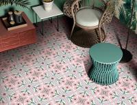 China 20x20cm Pink Green Ceramic Tile for Bathroom Kitchen Floor for sale