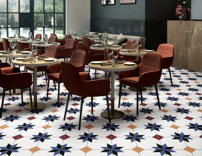 China 200x200mm Moroccan Blue Yellow Porcelain Floor Wall Tile AAA Grade for sale