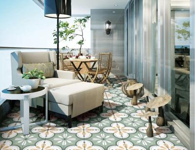 China Green Orange 200x200mm Porcelain Floor Tile 3% Water Absorption for sale