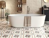 China AAA 20x20cm Porcelain Floor Tile 8.5mm White Body Green Orange for sale