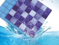 China Blue Ceramic Swimming Pool Mosaic Tiles 6mm Glossy Matt for sale