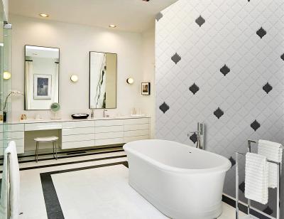 China 250x270mm Lantern Glass Mosaic Tile Matt Finish 6mm Thick for sale