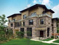 China Grade AAA Beige Blue Exterior Stone Wall Tile 200x400mm for sale