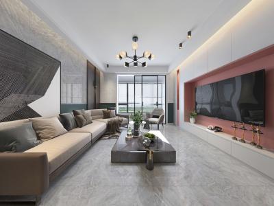 China Polished Glazed Porcelain Tiles 800x800mm Light Gray Marble Effect for sale