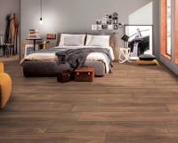 China Dark Brown Wooden Porcelain Tiles 200x1200mm AAA Grade for sale