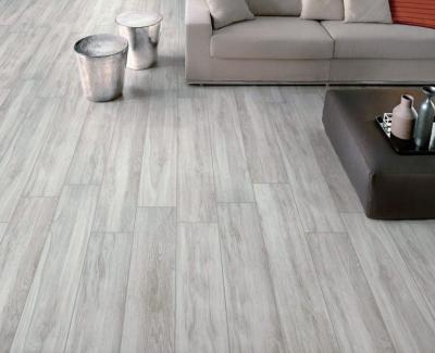 China Light Gray Wooden Porcelain Tile 200x1200mm Matt Surface for sale