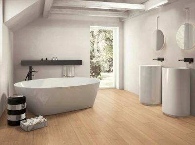 China Beige Wood Grain Porcelain Tile 150x900mm 0.05% Absorption for sale