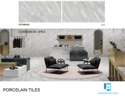 China 600x1200mm Full Body Porcelain Tiles Grey Brown Terrazzo 35N/mm2 for sale