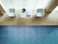 China Skidproof White Blue Ceramic Pool Tiles 300x300mm Glossy Matt for sale