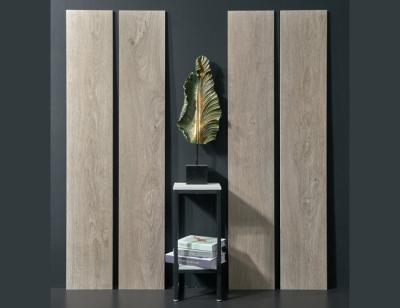 China Gray Wooden Porcelain Tile 250x1500mm Rectified Edge Matte for sale