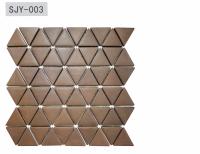 China 6mm Dark Color Glass Mosaic Tiles for Swimming Pools 310.5x308mm for sale