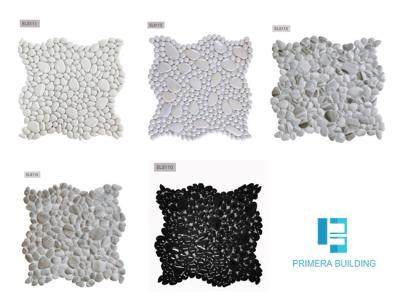 China PRIMERA Cobblestone Shaped Glass Mosaic Tile 305x305x6mm for sale