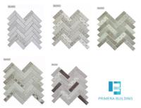 China 270x290mm Wooden Marble Mosaic Tiles 6mm Thickness for Swimming Pools for sale