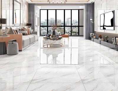 China 800x800mm White Porcelain Gold Line Floor Tile AAA Grade for sale