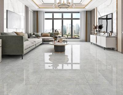 China 800x800mm Antibacterial Polished Porcelain Floor Tile Grey Gold for sale