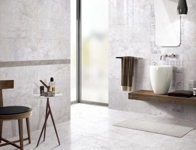 China 300x600mm Grey Marble Glazed Ceramic Bathroom Wall Tiles for sale