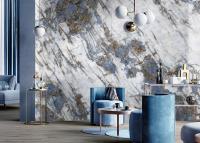 China Blue Sintered Stone Peacock Slab 1200x2400mm Wall Decor for sale
