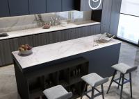 China Carrara White Sintered Stone Slab 800x2600mm 15mm Full Body for sale