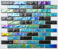 China Blue White Glossy Clay Mosaic Tiles 300x300mm AAA Grade for sale