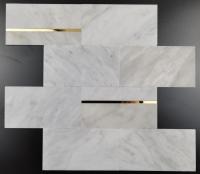 China 300x300mm Metal Natural Stone Mosaic Tile 4mm Thickness for sale