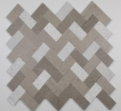 China Natural Stone Self Adhesive Mosaic Tiles 300x300mm for sale