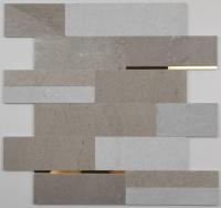 China 4mm Natural Stone Metal Decor Mosaic Tile 300x300mm for sale
