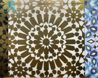 China 600x600mm Gold Sunflower Porcelain Floor Tiles 3D Inkjet for sale