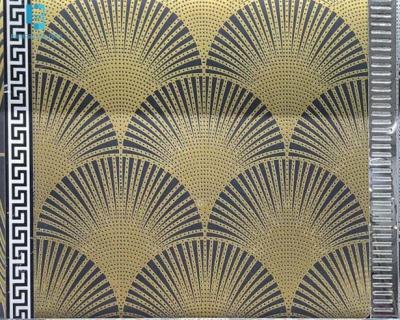China 600x600mm Golden Porcelain Floor Tile Anti-Slip 3D Inkjet Design for sale