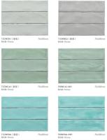 China AAA 7mm Clay Interior Wall Tiles in Pink Green Blue for sale