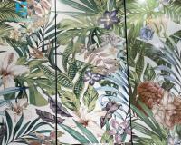 China 60x120cm Flower Gold Colour Floor Tiles Bedroom Decorating Porcelain Tiles for sale