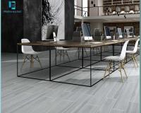 China 200x1200mm Grey Full Body Wooden Porcelain Tiles for sale