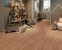China Brown Wooden Plank Look Rustic Glazed Matt Ceramic Tile 200x1200mm for sale
