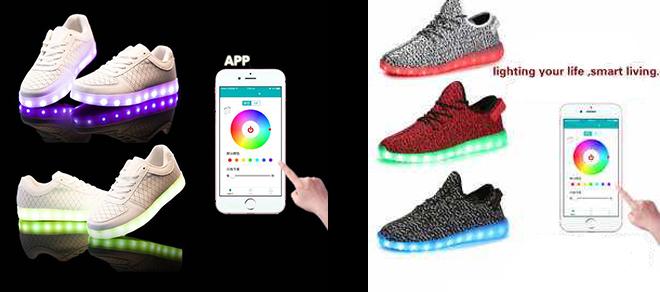 Rechargeable led shoe,led shoes with lithium battery,lithium battery shoes led,simulation led shoes,simulation light up shoes,smart phone control shoes