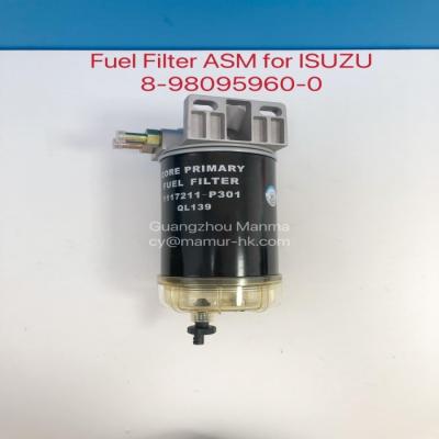 China Fuel Filter ASM For ISUZU NPR NQR 4HK1 8-98095960-0 ISUZU Engine Parts for sale