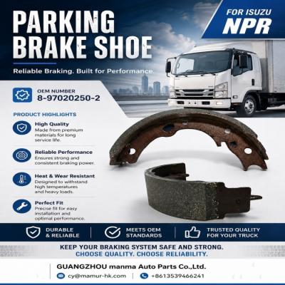 China 8-97020250-2 Parking Brake Shoe For ISUZU NPR ELF NHR for sale