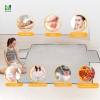 China 600watt Portable Spa Weight Loss And Detox Carbon Fiber Heating Pu Slimming 3 Zone Far Infrared Sauna Blanket for sale