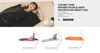 China 600Watt Far Infrared Sauna Blanket Sleeping Bag FCC PSE Certificated for sale