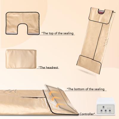 China Home Far Infrared 3 Heating Zone Bian Stones Sauna Blanket With One Controller For Body Relax for sale