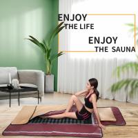 China New Style Gold Far Infrared 3 Heating Zone Bian Stones Sauna Blanket With One Controller For Home for sale
