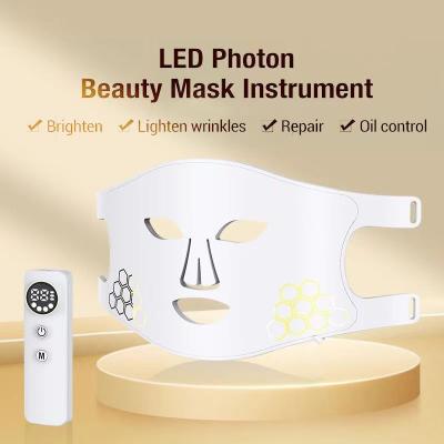 China 4 Colors Led Red Light Therapy Mask With Silicone And Intelligent Controller For Skin Brightening for sale