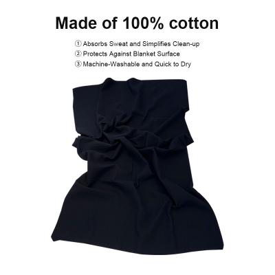 China 100% Cotton Black White 180*110cm Soft Insert Towel for Sauna Blanket Sweat Remove for sale