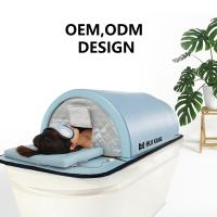 China Blue Color 660nm Far Infrared Sauna Dome PU Leather Bule Portable Infrared Sauna Dome for sale
