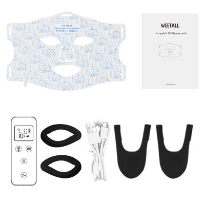 China 276pcs LED Quantity Blue Yellow Red Light Therapy Mask with Gel for Post Procedure Recovery and Sensitive Sun-Damaged Skin for sale