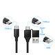 China Type C To Type C 2 In 1 Data Transfer Cable Nylon Braided Usb A Male 20V/3A Fast for sale