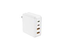 China 100W Four-Port GaN Wall Charger with 2 USB-C (100W, 18W) & 2 USB-A Ports (12W) with PD for Laptops, Tablets & Phones for sale