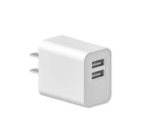 China 2 Pack Dual Port 12W Wall USB Charger Block With Foldable Plug Charging Box Brick for sale
