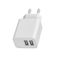 China USB Charger Block 2 Pack Dual Port 12W Wall Charger Adapter With Foldable Plug for sale
