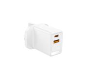 China 20W GaN Fast Charger Block 2 Port For MacBook Pro / Laptop / IPhone 15 / Tablet for sale