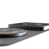China Dual Alloy Magnetic Wireless Charger 2 In 1 15W Foldable For IPhone And Earphone for sale